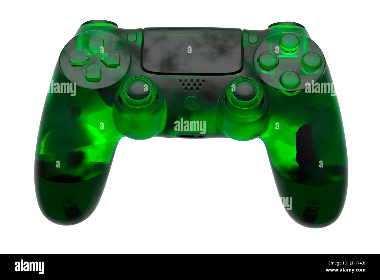 Realistic video game joystick in trendy style glassmorphism or frosted ...