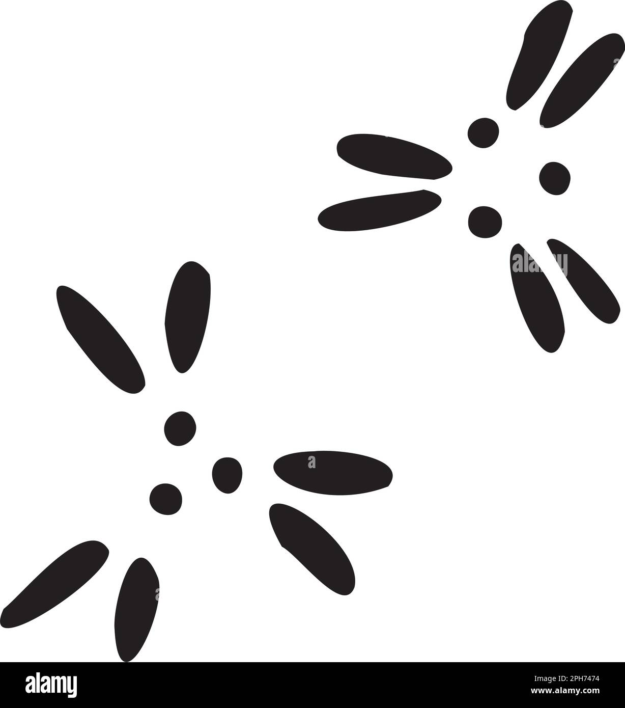 Vector sdrawing abstract herbs, monochrome artistic botanical ...