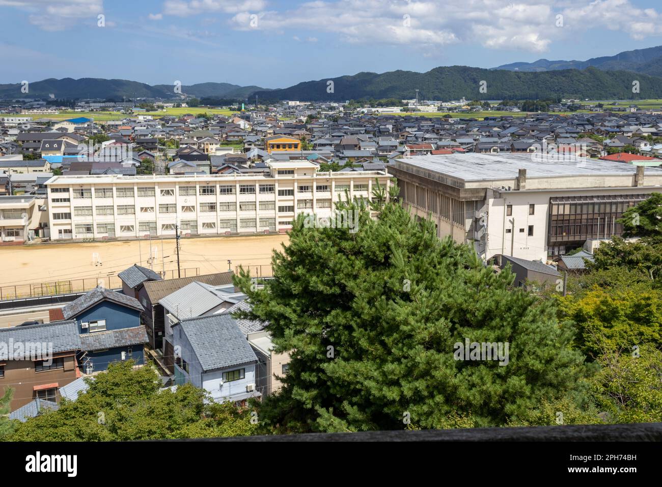 View of Maruoka from Maruoka Castle, Sakai, Fukui prefecture, Japan ...