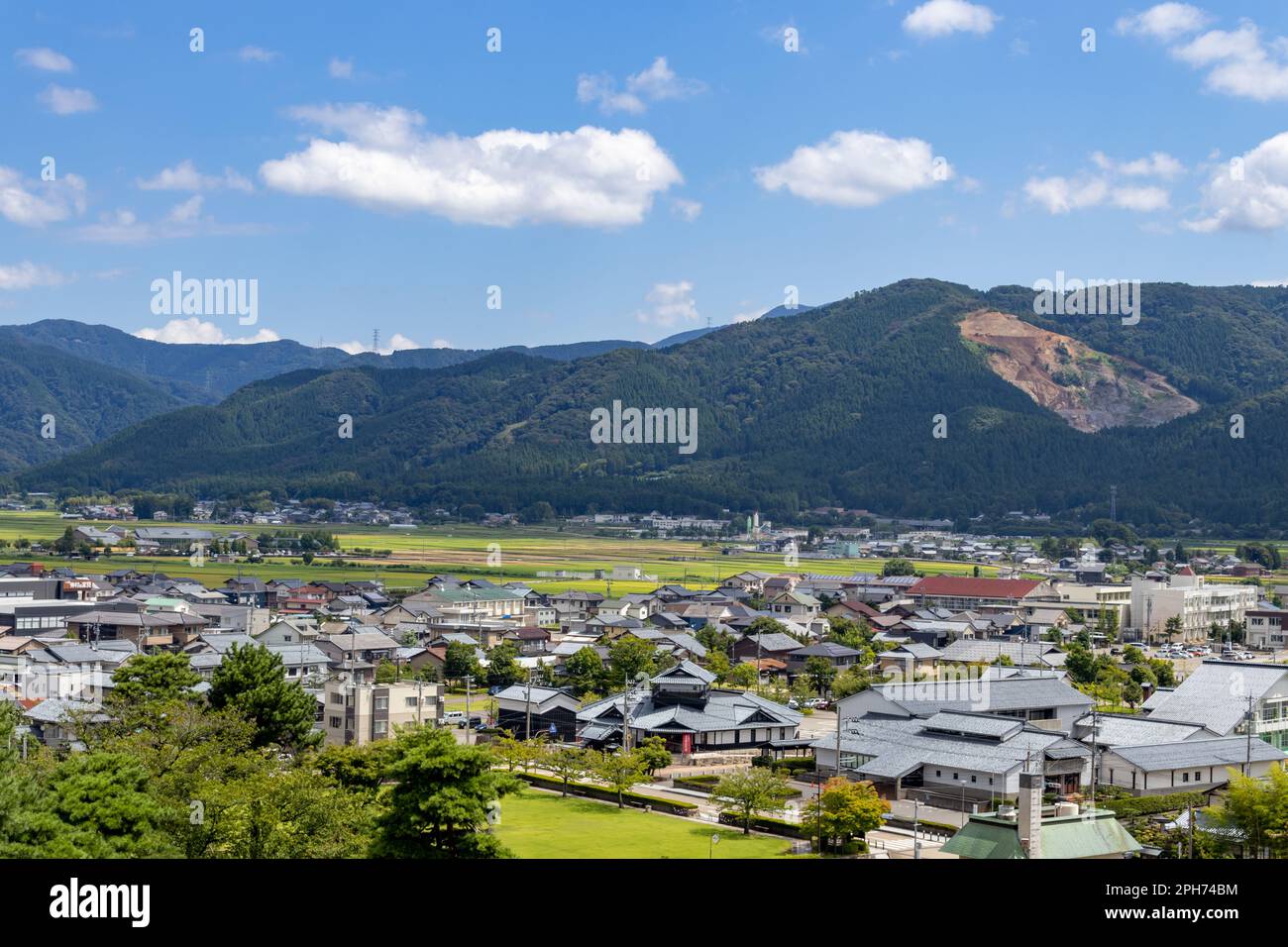 View of Maruoka from Maruoka Castle, Sakai, Fukui prefecture, Japan ...