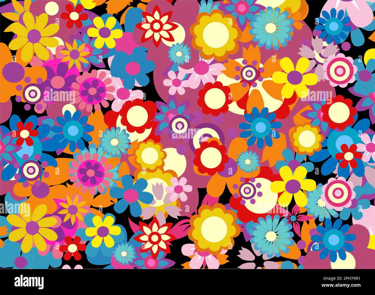 colorful spring flowers vector illustration Stock Vector Image & Art ...