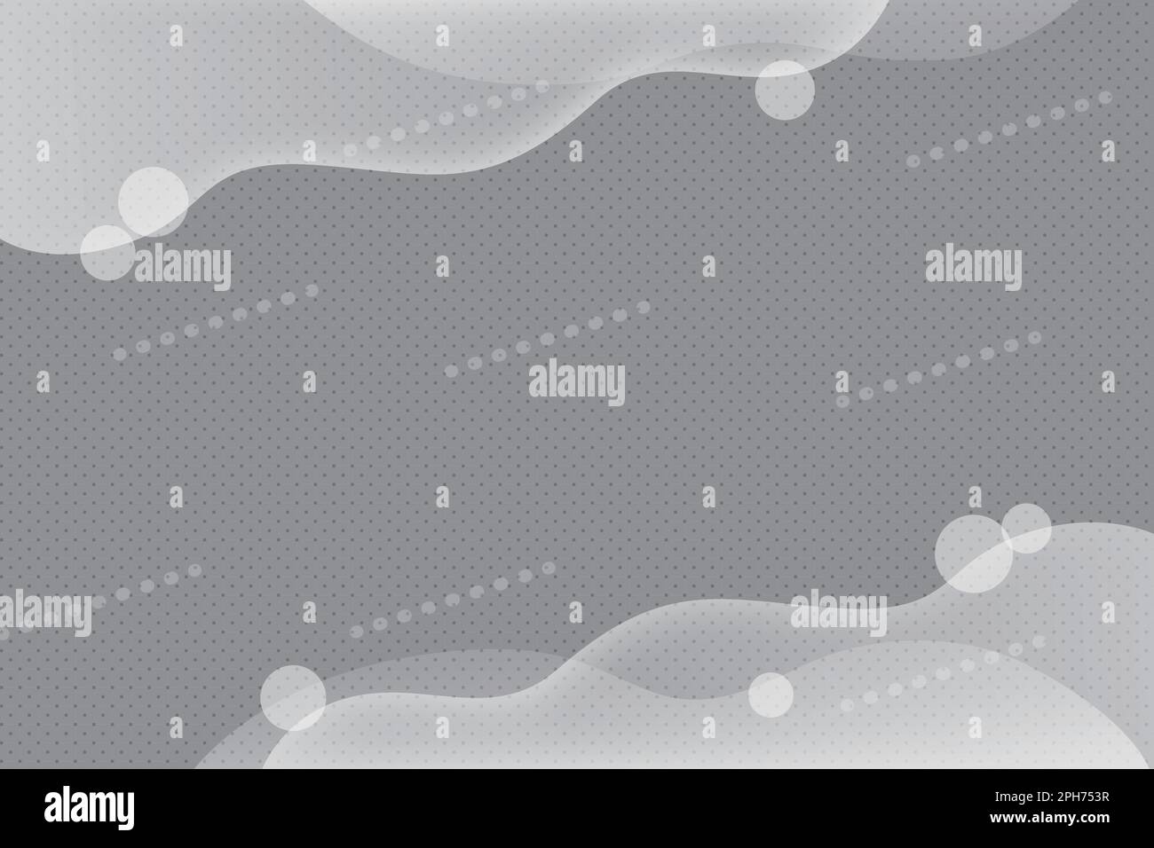 Gray checker background and frame with waves and circles. Vector ...