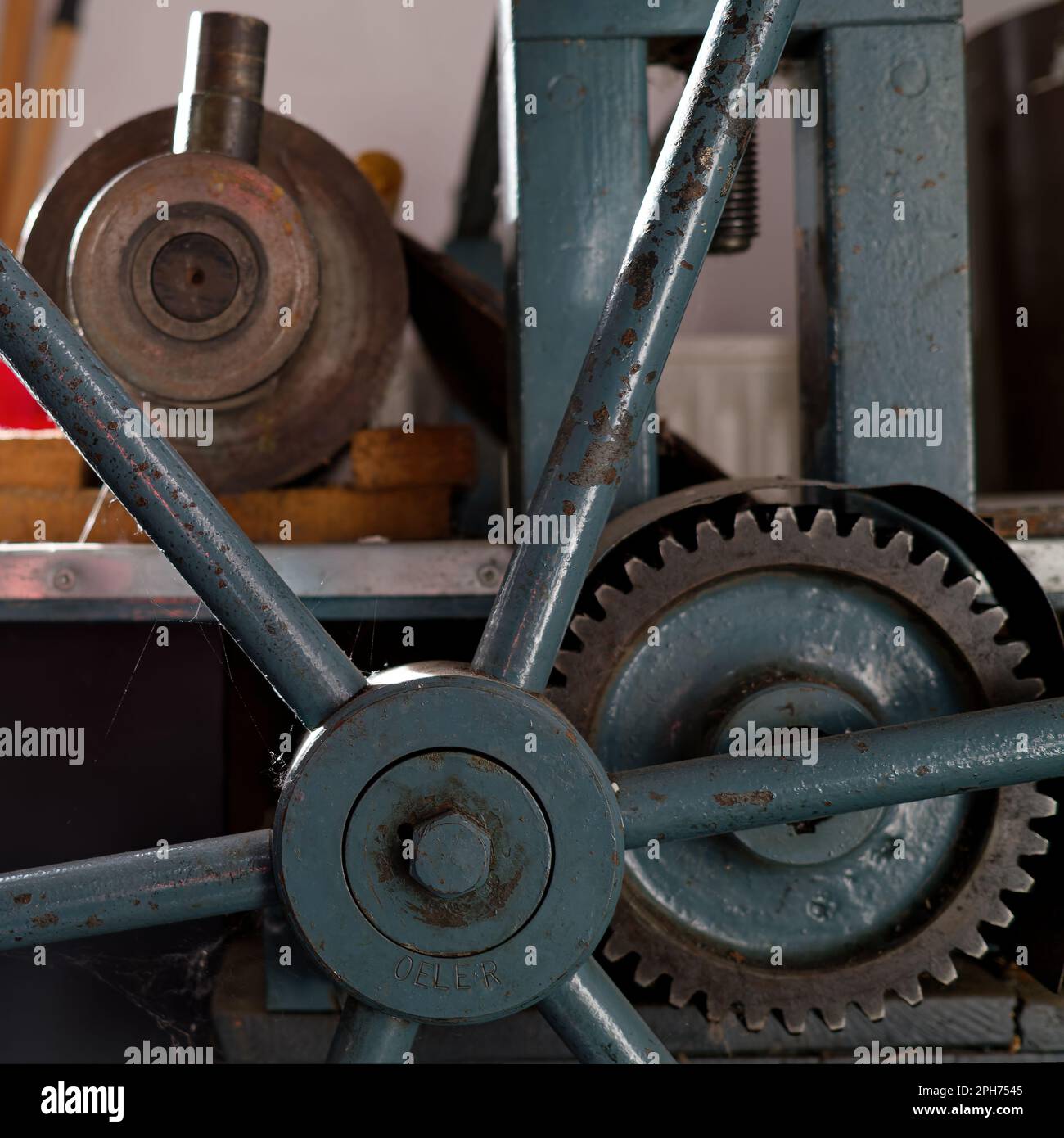 Hand printing machine for etching Stock Photo - Alamy