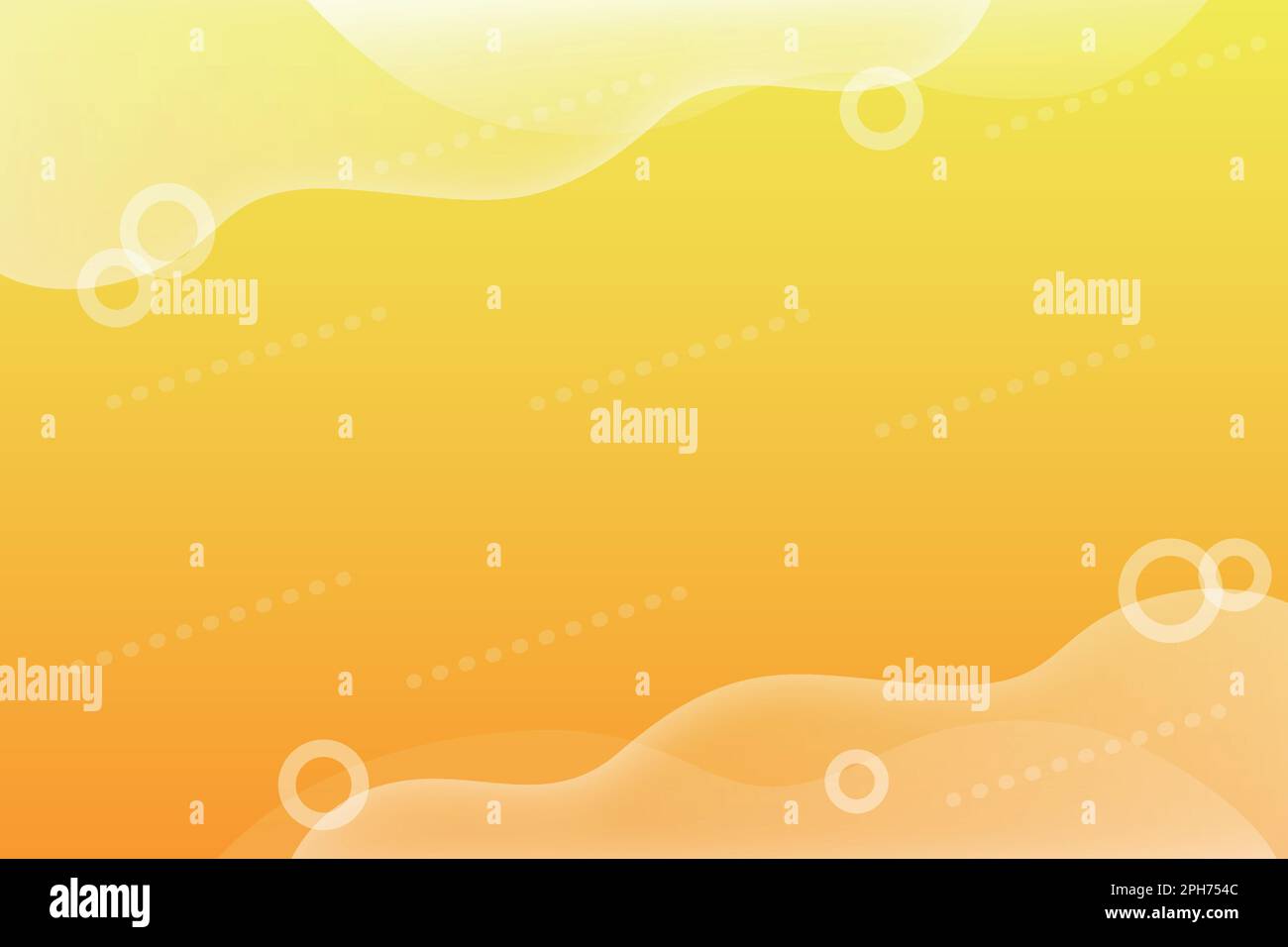 Vector illustration of yellow gradation background with waves and ...