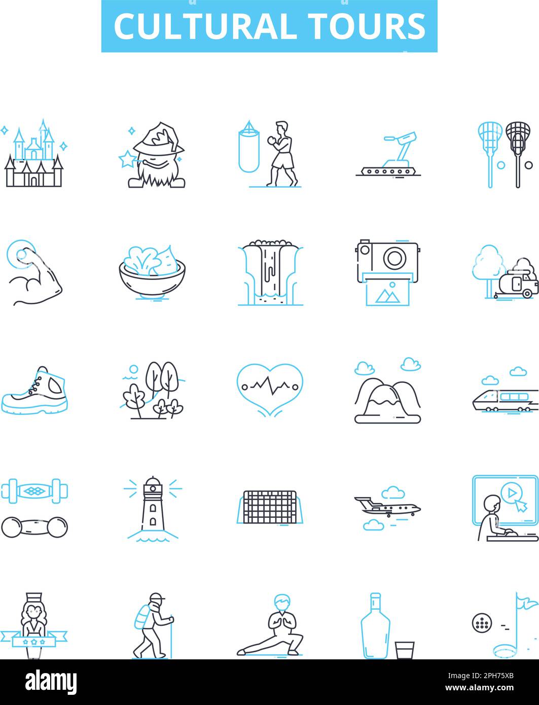 Cultural tours vector line icons set. Cultural, Tours, Excursion ...