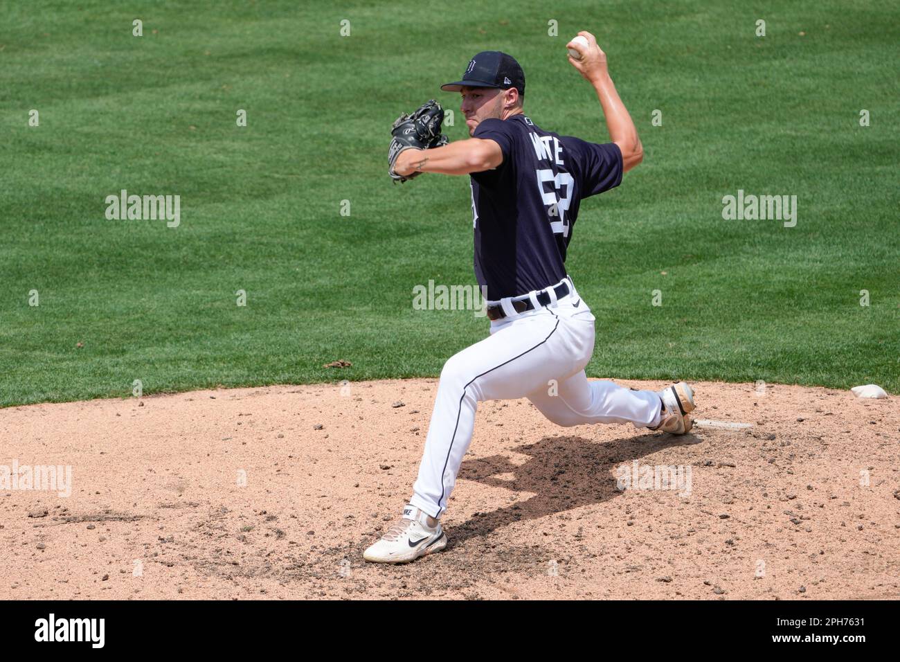 Detroit Tigers pitcher Brendan White throws against the Tampa Bay Rays ...