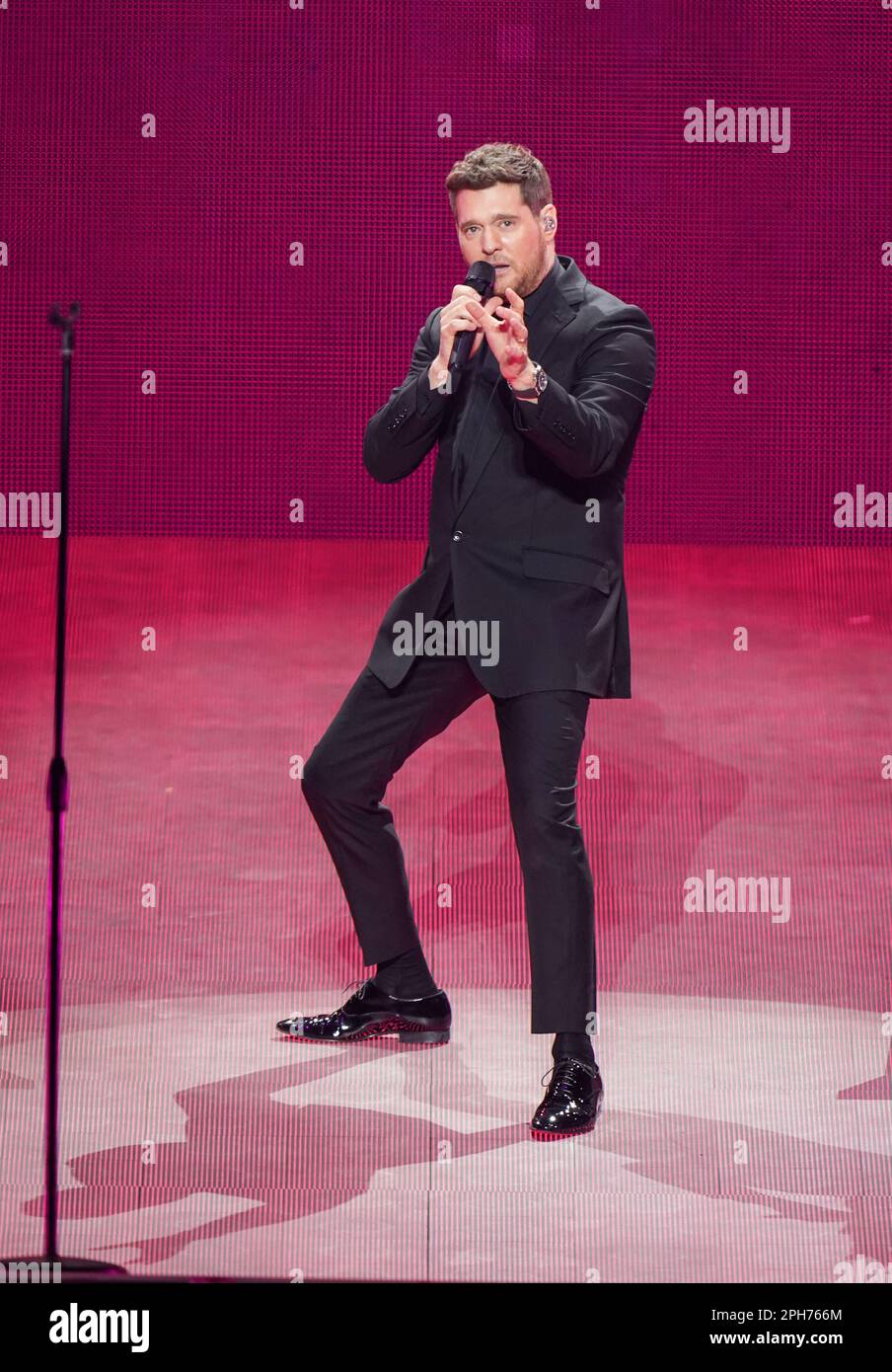 Michael Buble performs at the O2 in London, celebrating his 20th ...
