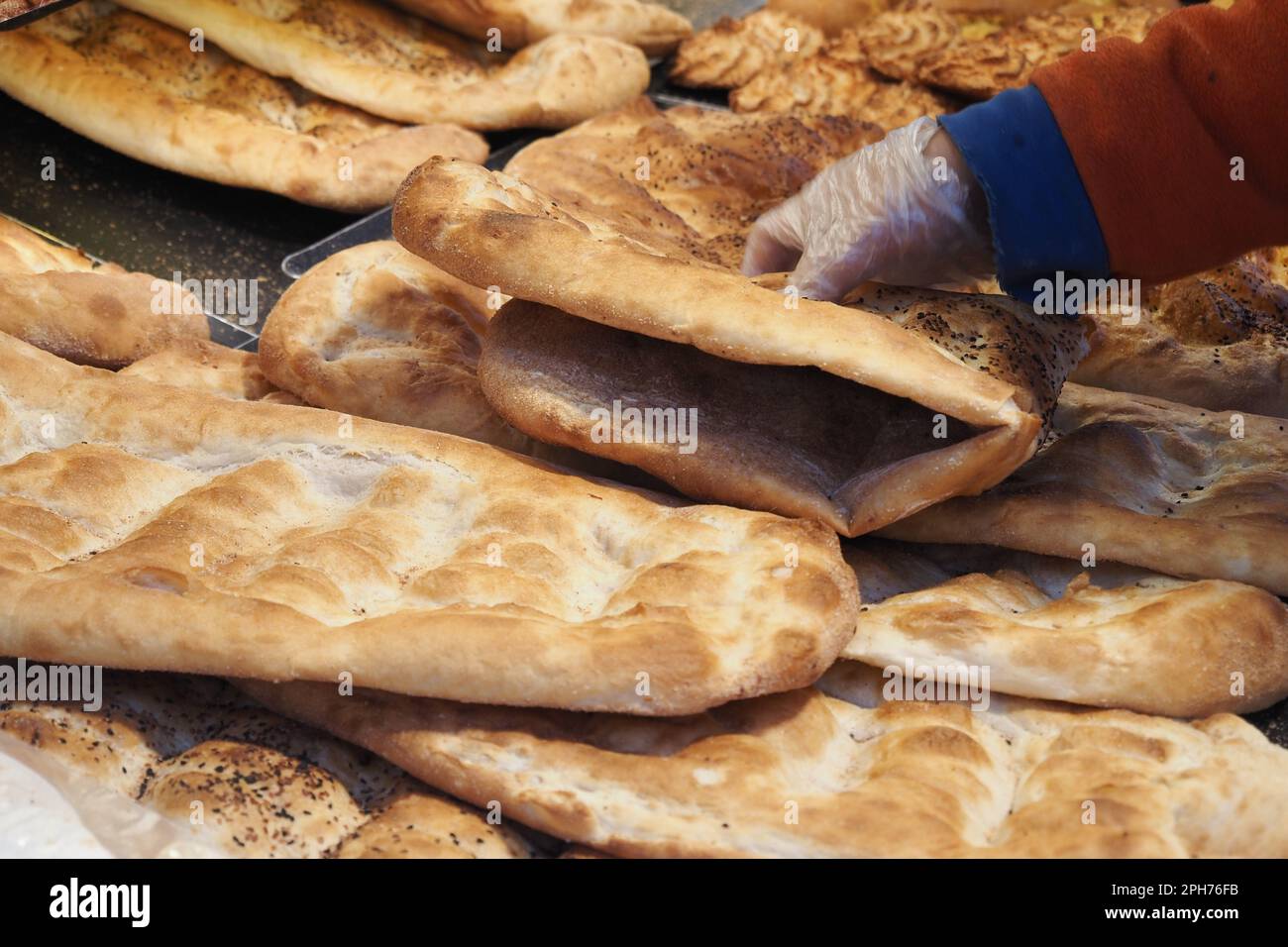 Organic Bread at Farmers Market in istanbul Stock Photo - Alamy