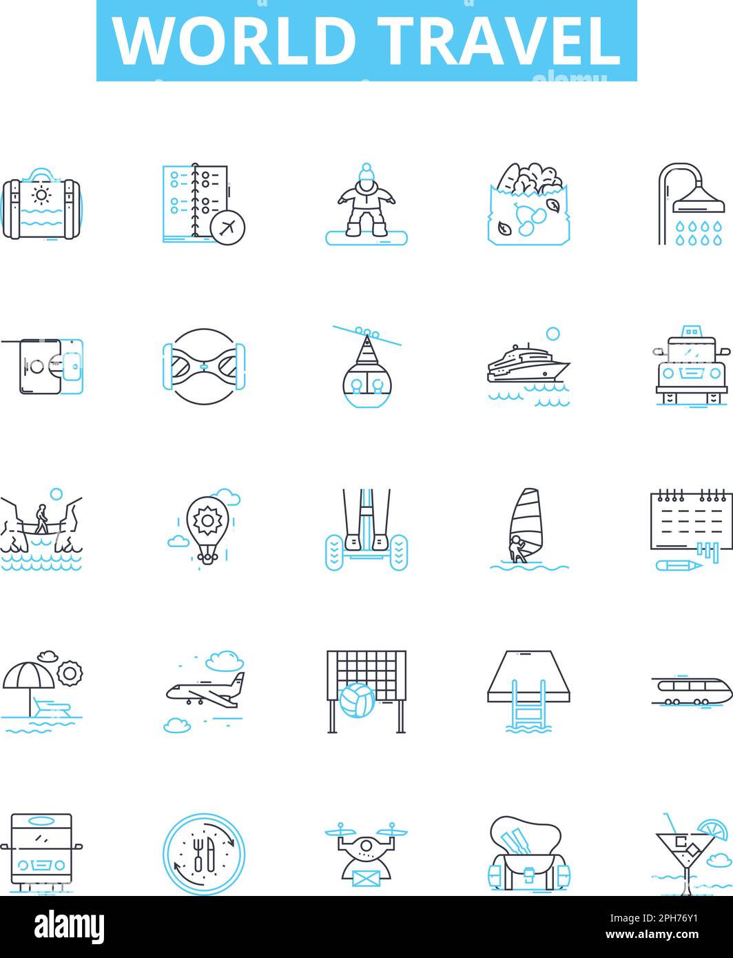 World travel vector line icons set. World, Travel, Globe, Explore ...