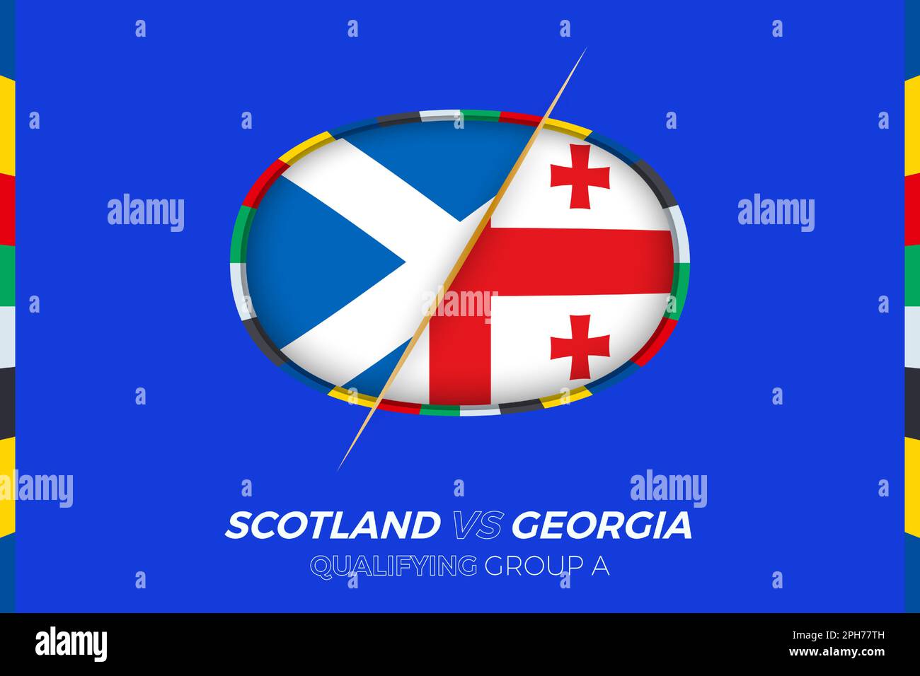 Scotland vs Georgia icon for European football tournament qualification ...