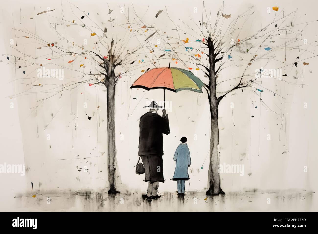 Man under tree painting hi-res stock photography and images - Alamy