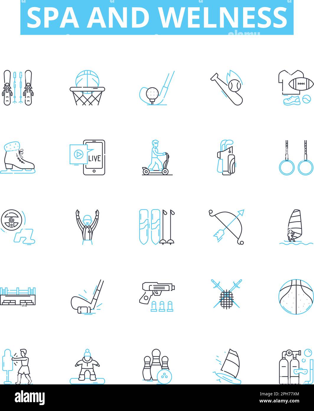 Spa and welness vector line icons set. Spa, Wellness, Massage, Therapy, Facial, Manicure ...