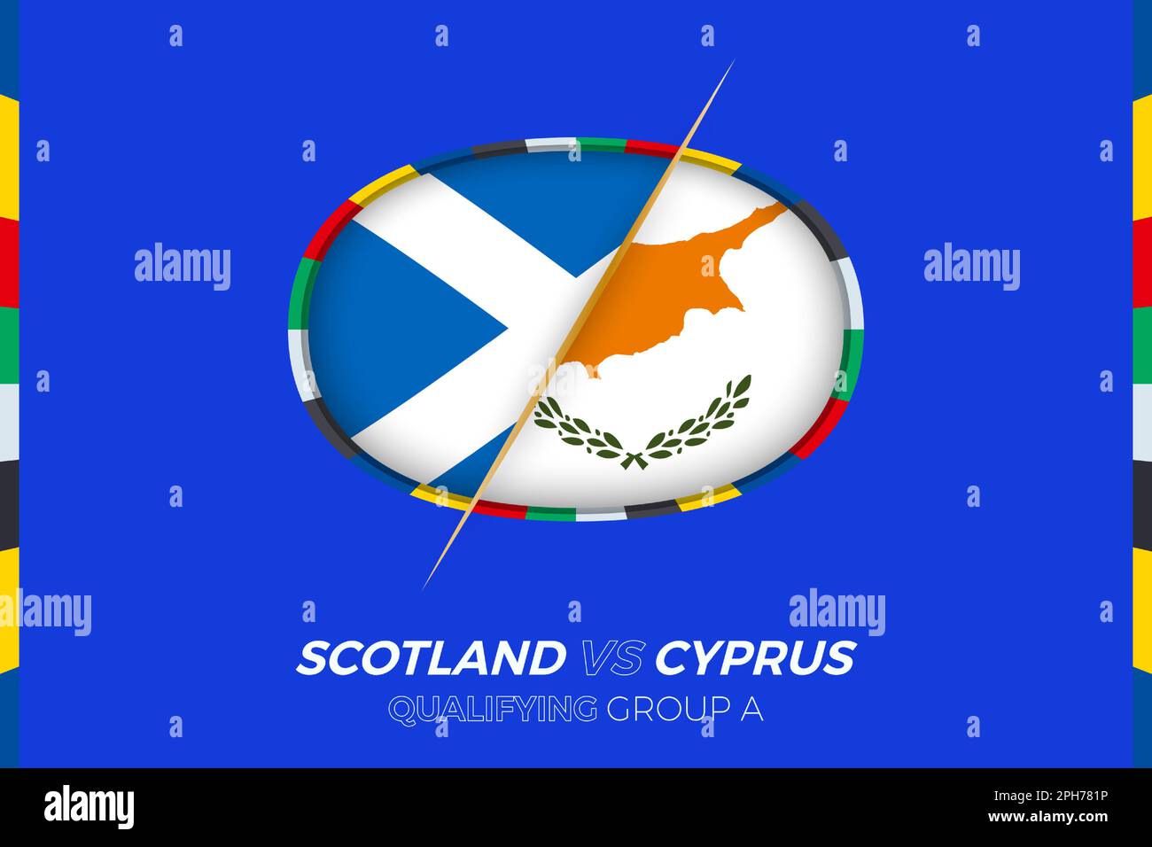Scotland vs Cyprus icon for European football tournament qualification ...