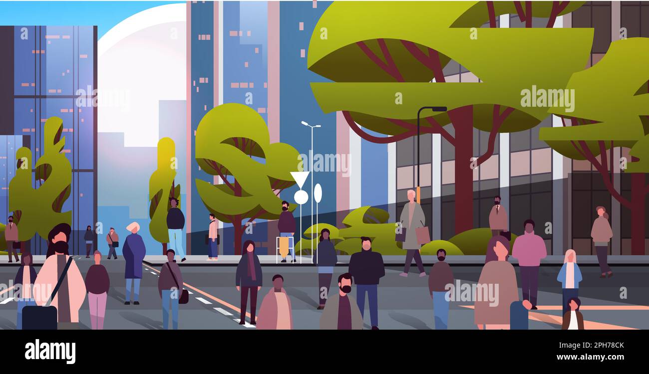 multiethnic people group walking in rain outdoor mix race men women ...