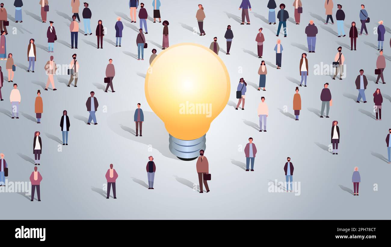 Multiethnic group people light bulb hi-res stock photography and images ...
