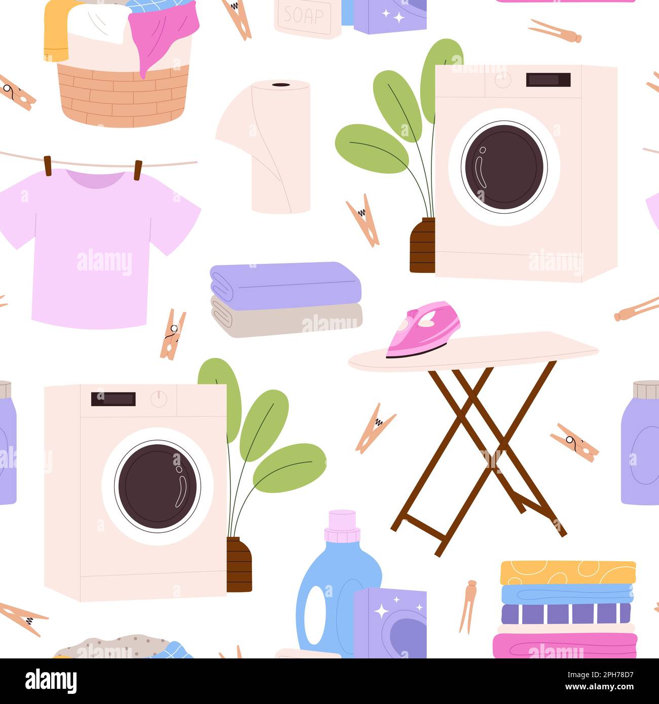 Seamless washing machine pattern hi-res stock photography and images ...