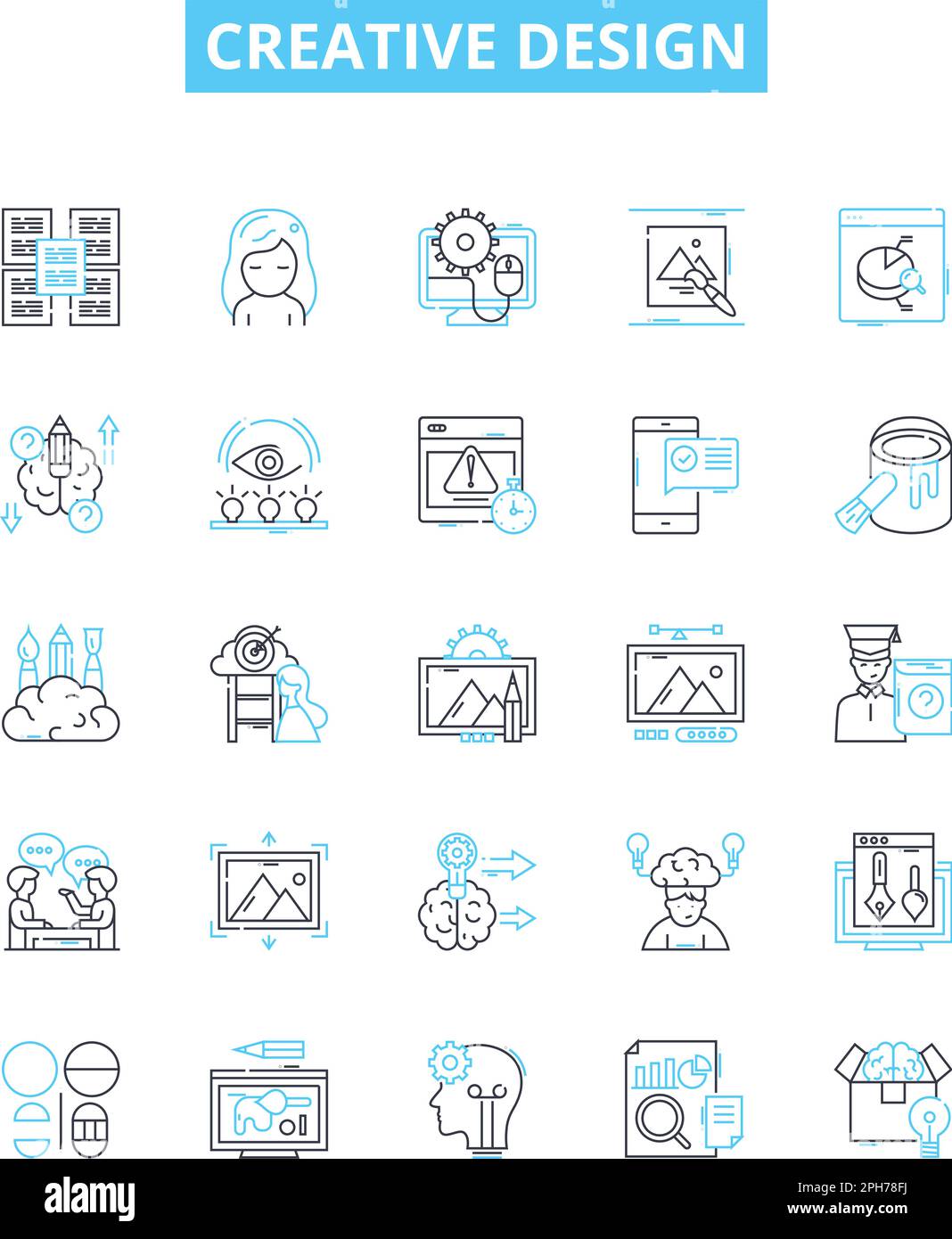 Creative design vector line icons set. Design, Creative, Artistic ... Creative design vector line icons set. Design, Creative, Artistic ...