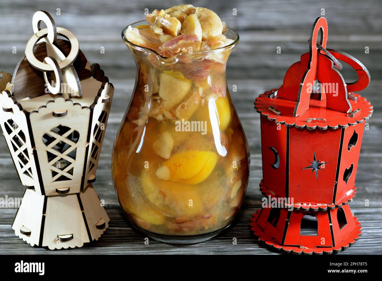 Dried fruits compote, Traditional Khoshaf kushaf dates compote that is ...