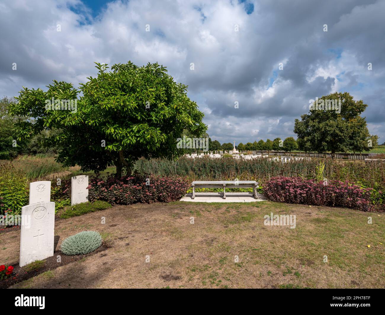 Bedford House Commonwealth War Graves Cemetery Stock Photo - Alamy