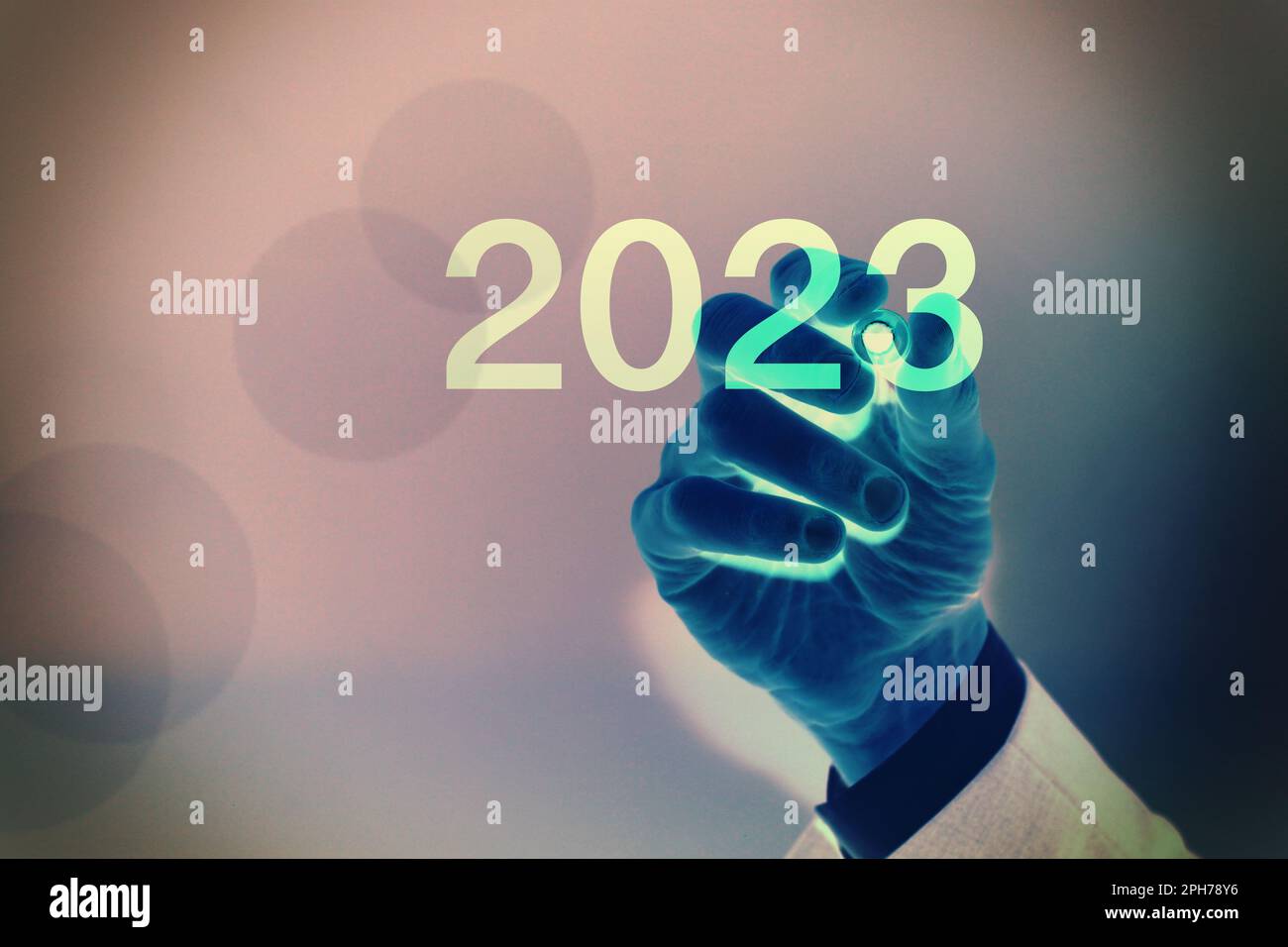 Business man writing the number “2023” concept of new year Stock Photo ...