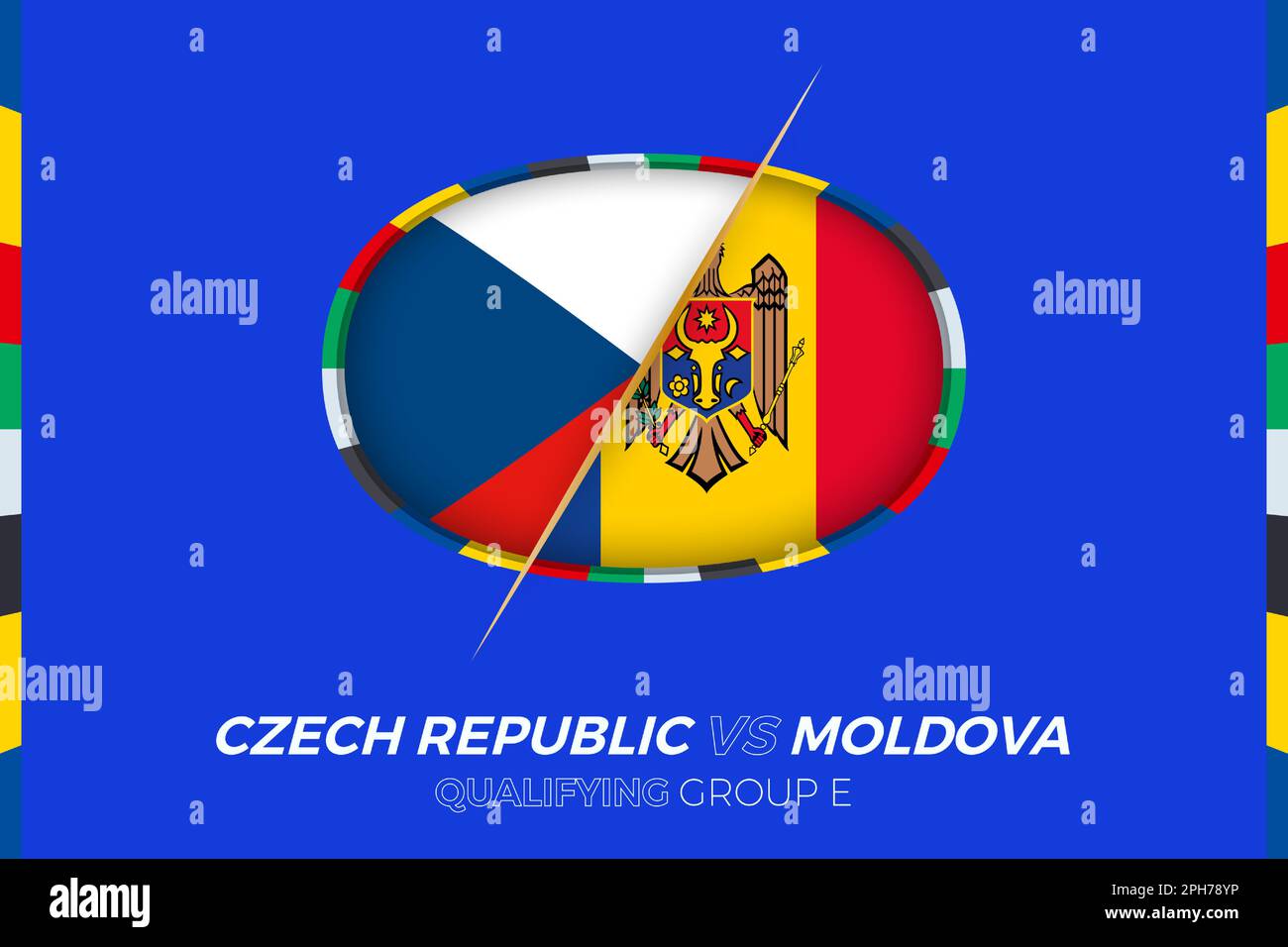Czech Republic vs Moldova icon for European football tournament ...