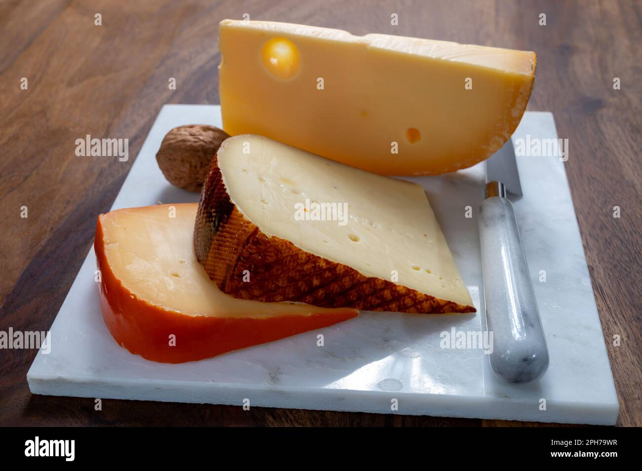 Cheese collection, tasty Belgian abbey cheeses made with brown trappist ...