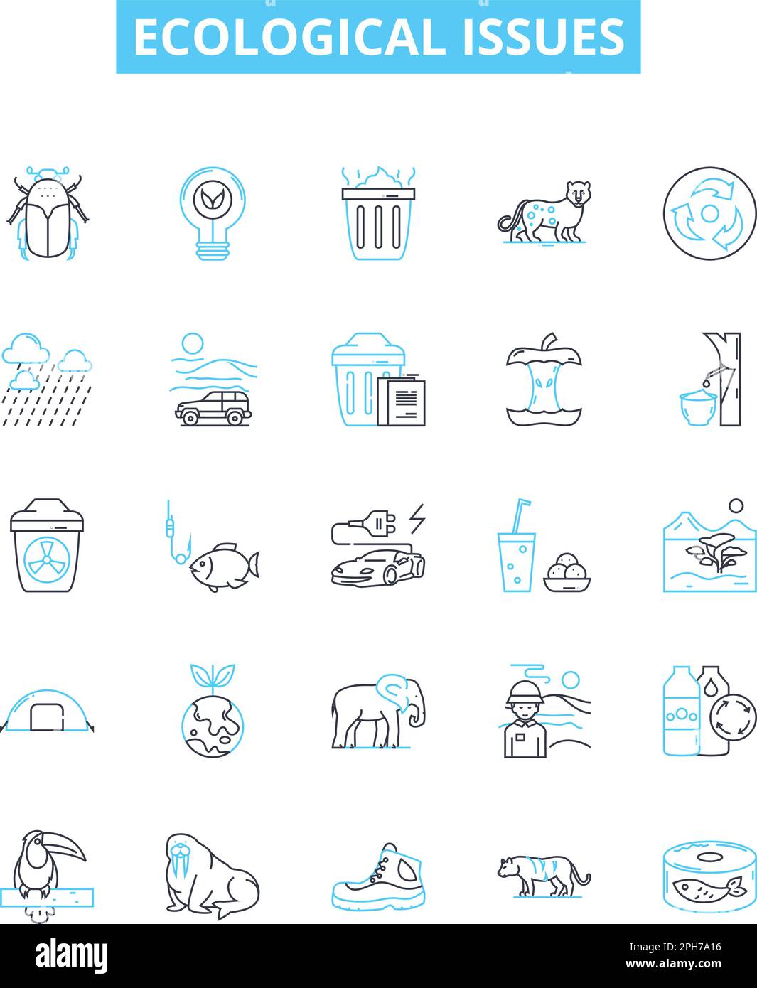 Ecological issues vector line icons set. Ecology, Conservation ...