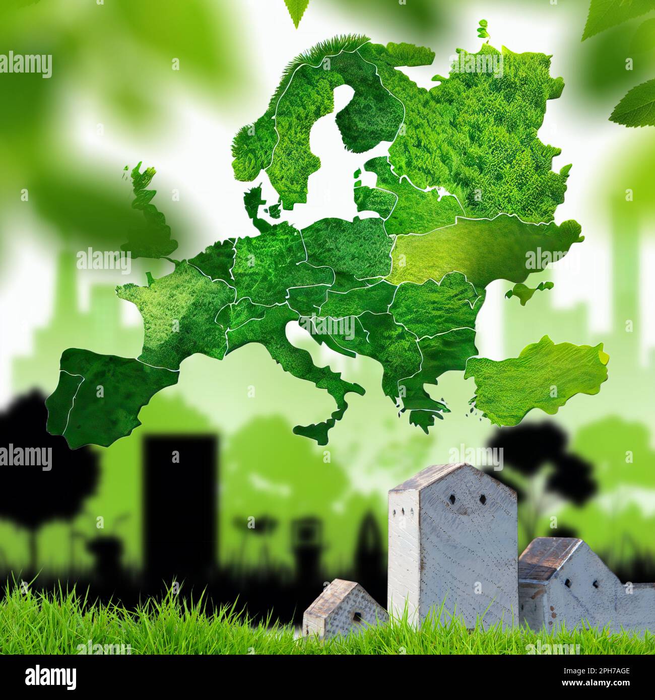 A metaphorical eco-themed image - representing green, ecological and ...