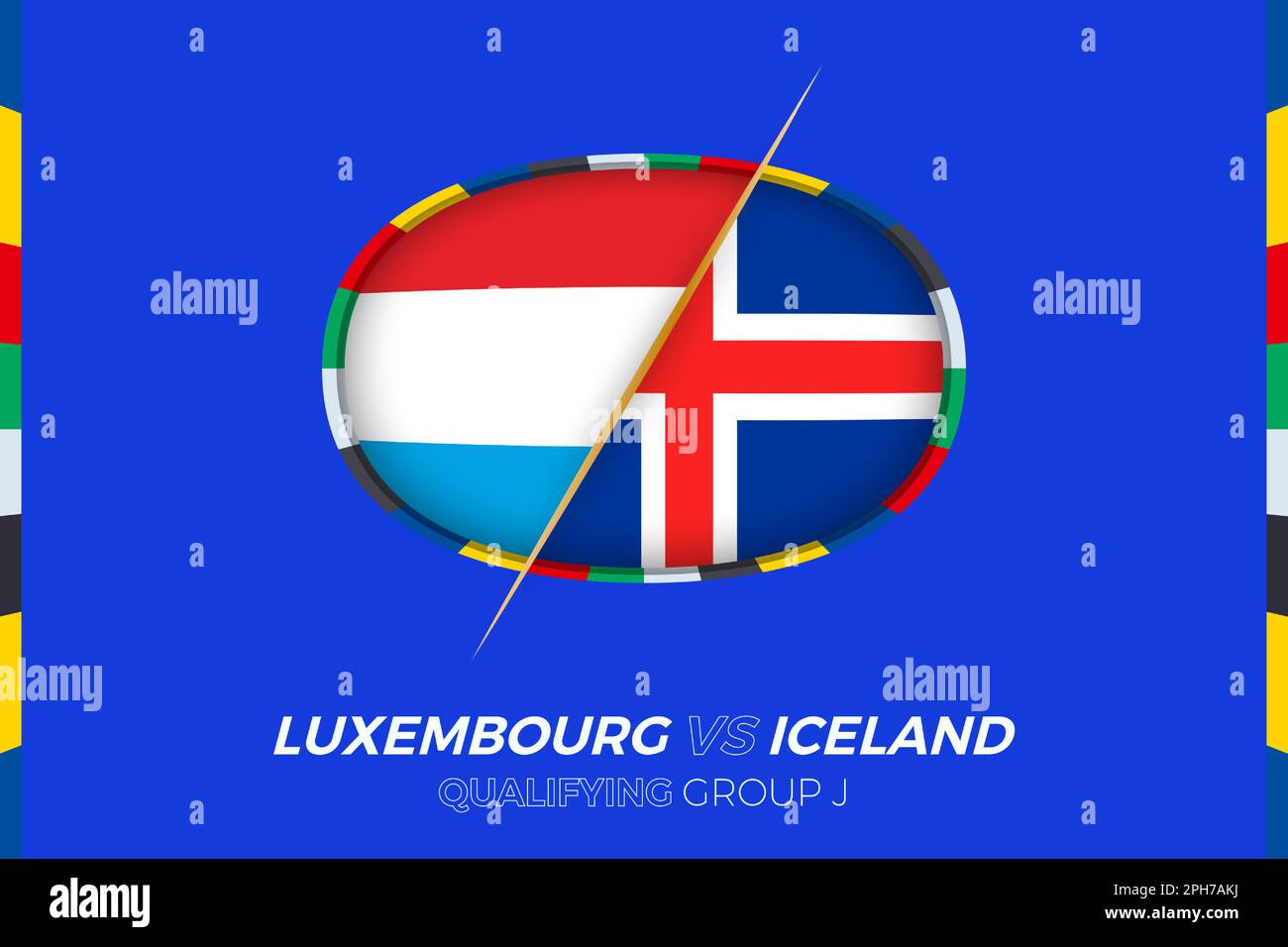 Luxembourg vs iceland Stock Vector Images - Alamy