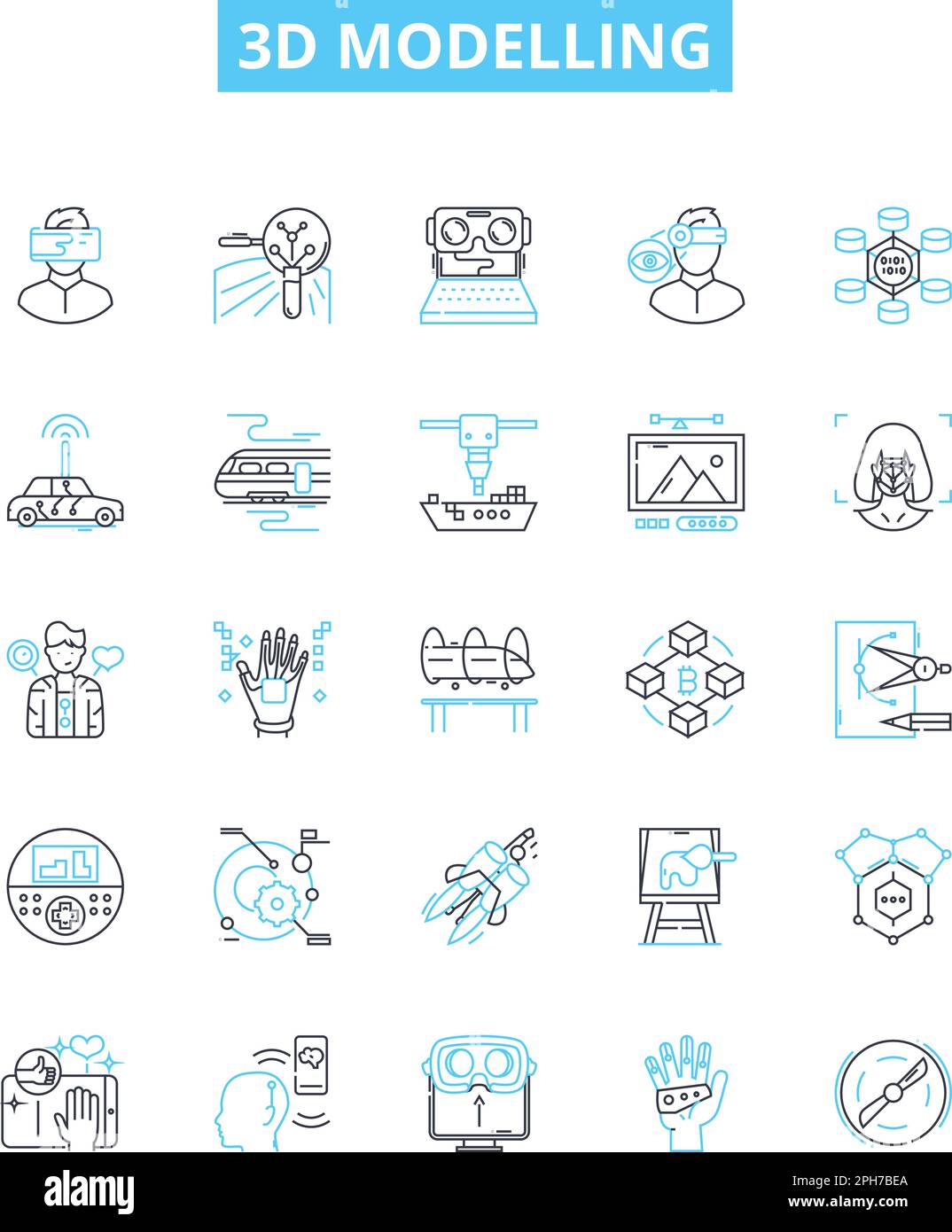3d modelling vector line icons set. 3D, Modelling, Modeling, CAD ... 3d modelling vector line icons set. 3D, Modelling, Modeling, CAD ...