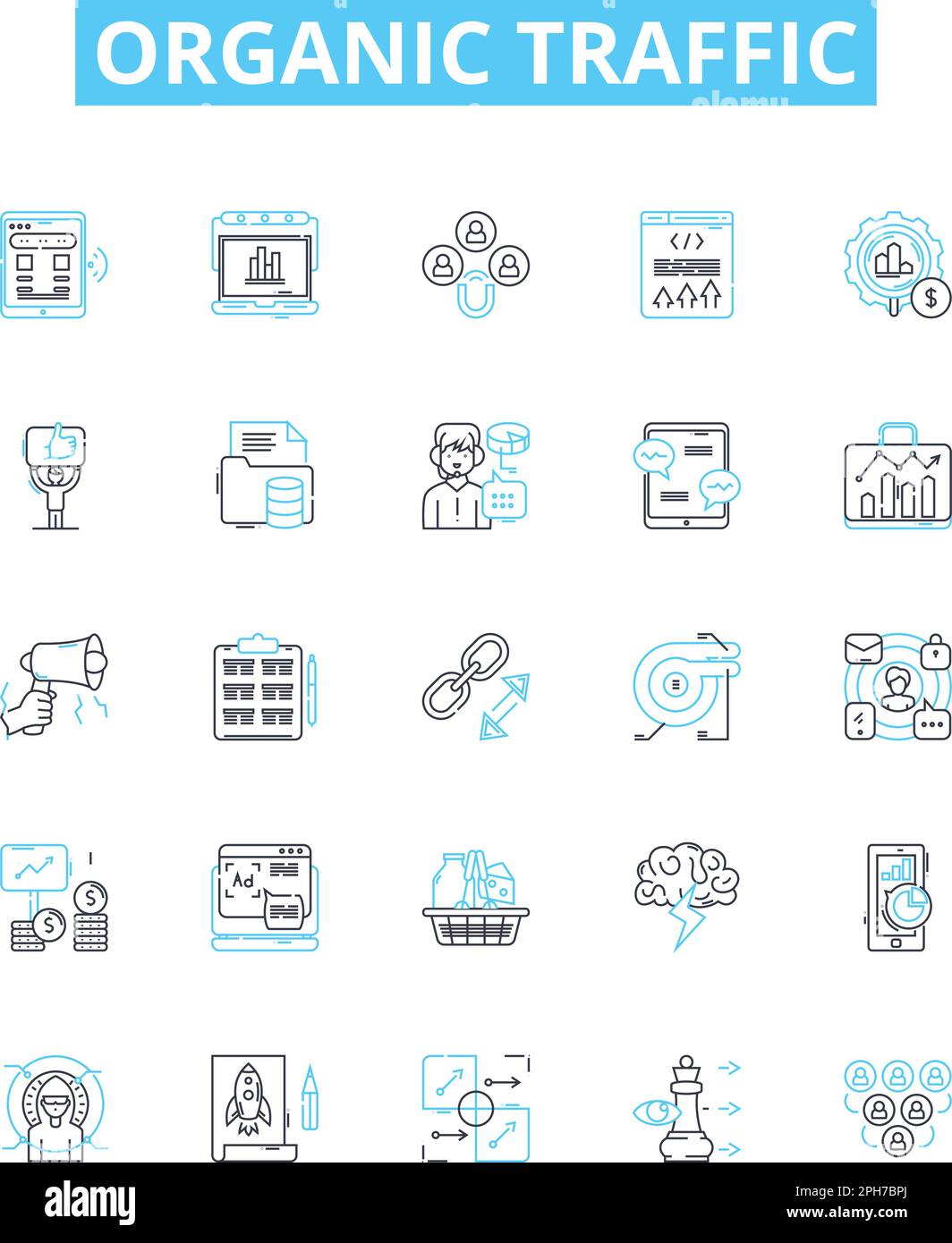 Organic traffic vector line icons set. Organic, Traffic, SEO, Website ... Organic traffic vector line icons set. Organic, Traffic, SEO, Website ...