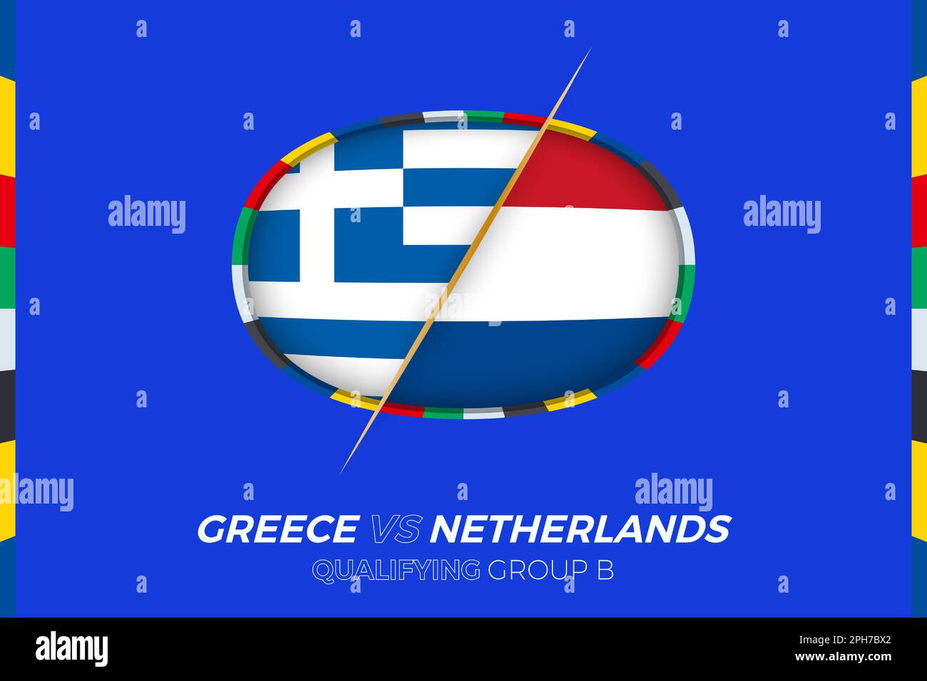 Greece vs Netherlands icon for European football tournament ...