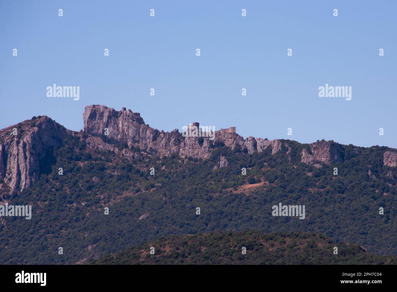 Peyrepertuse castle, one of the Cathar castles of Southern France, was ...
