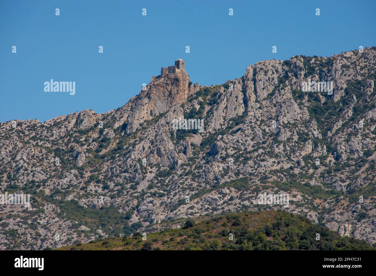 Quéribus castle, one of the Cathar castles of Southern France, was ...