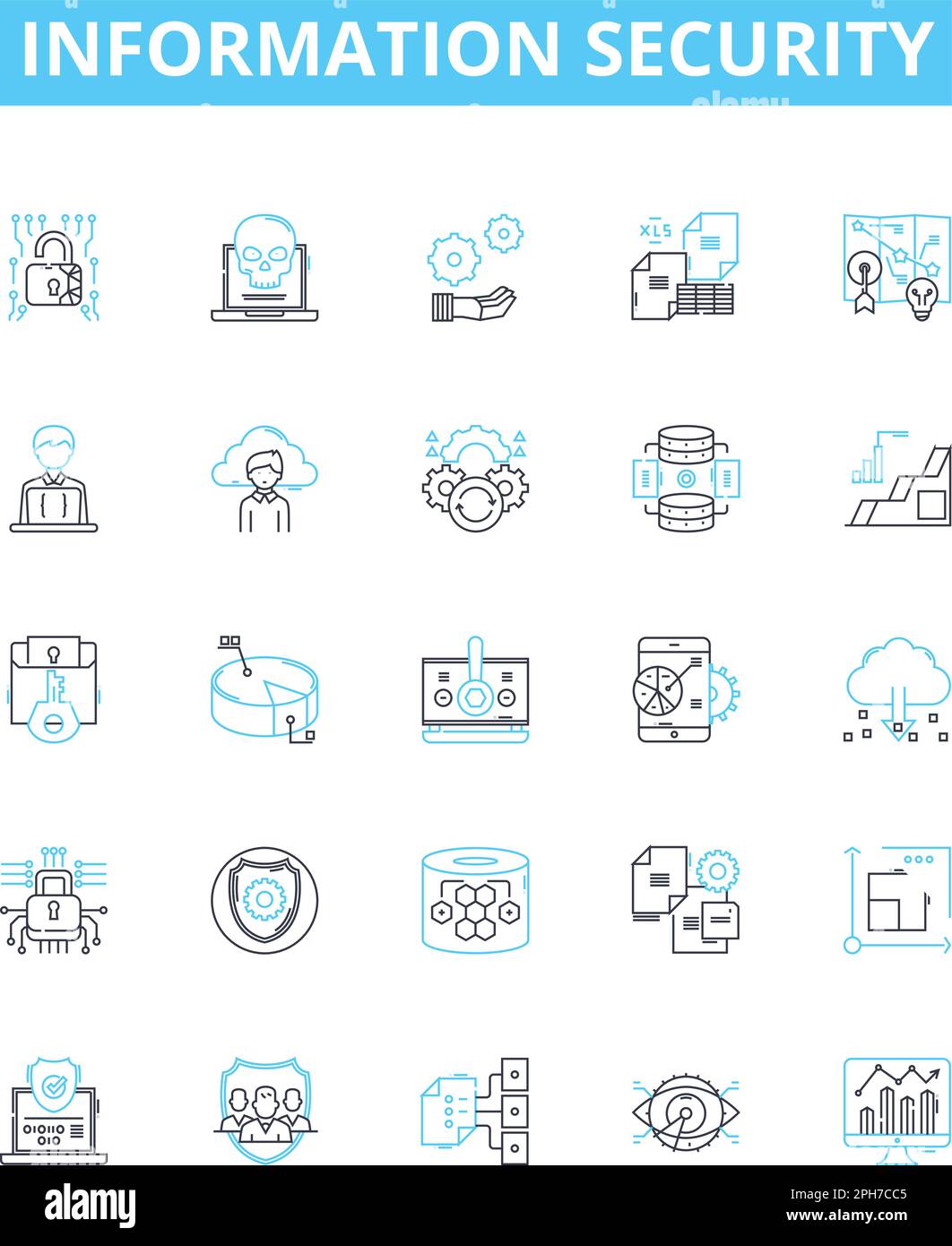 Information security vector line icons set. Data, Privacy, Encryption ... Information security vector line icons set. Data, Privacy, Encryption ...