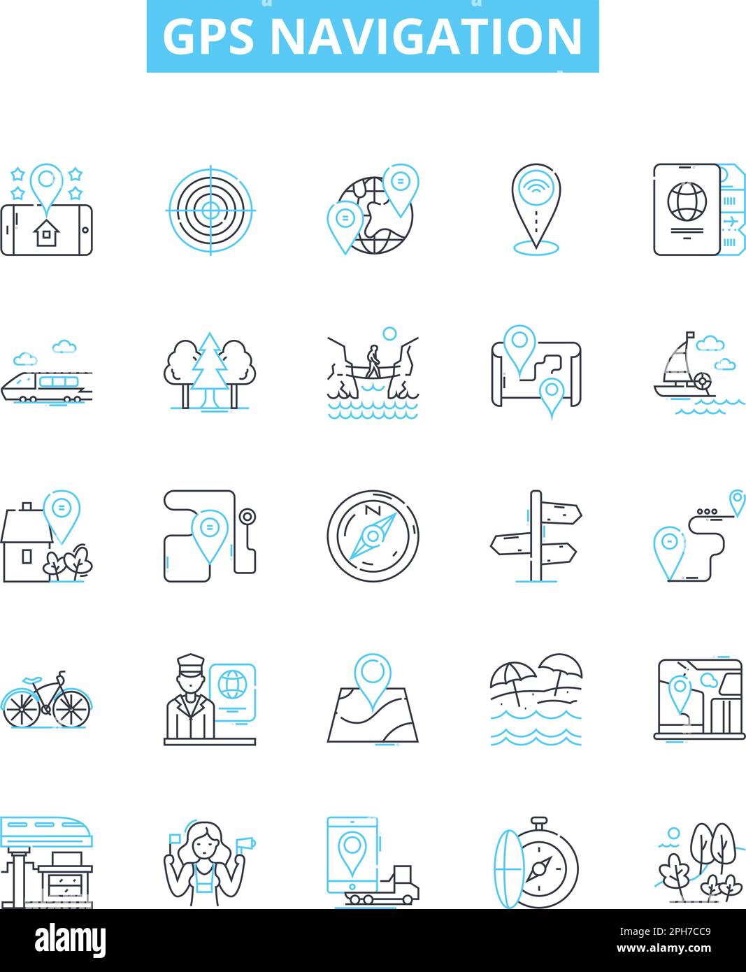Gps navigation vector line icons set. GPS, Navigation, Tracking, Maps ... Gps navigation vector line icons set. GPS, Navigation, Tracking, Maps ...