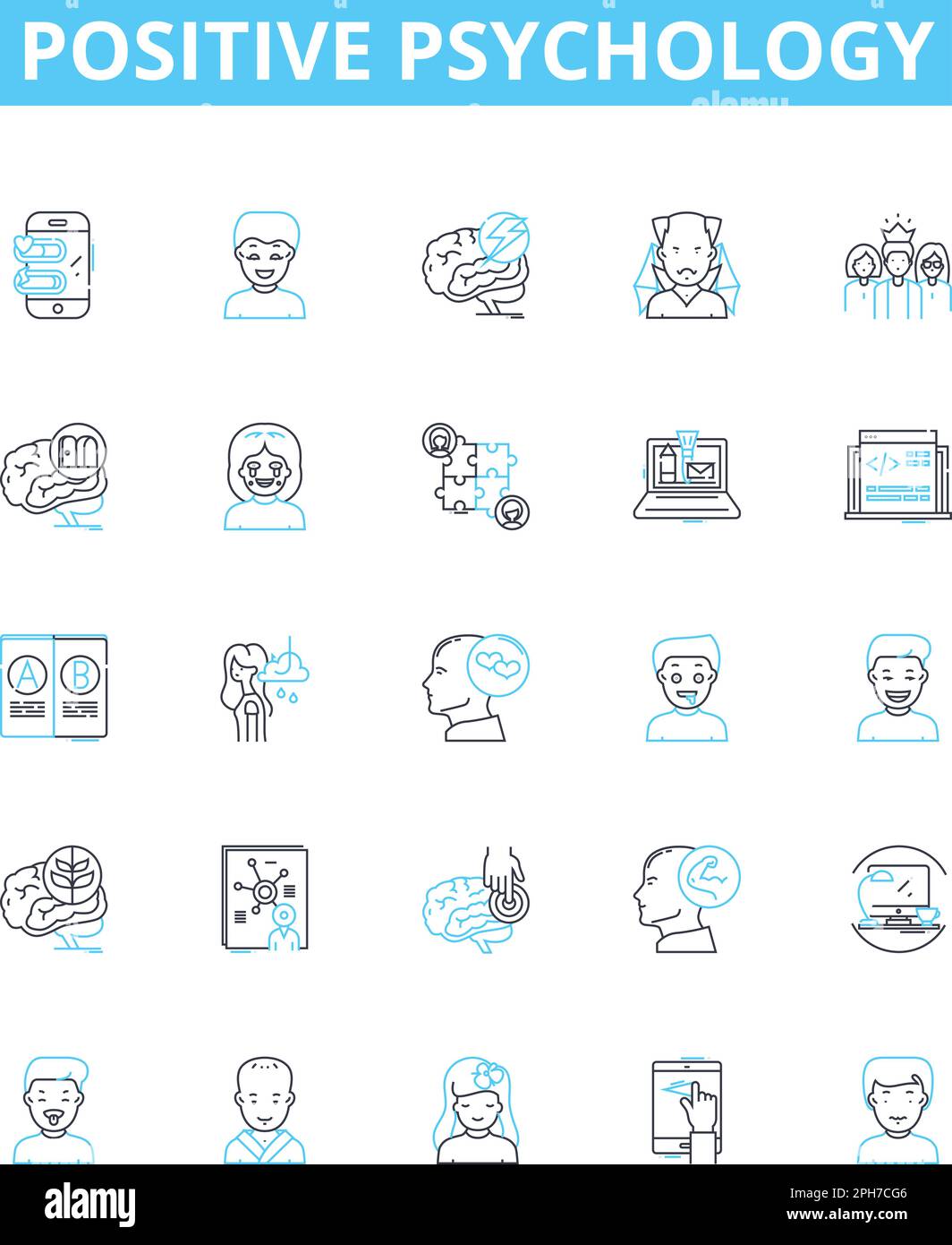 Positive psychology vector line icons set. Hope, Optimism, Happiness ... Positive psychology vector line icons set. Hope, Optimism, Happiness ...