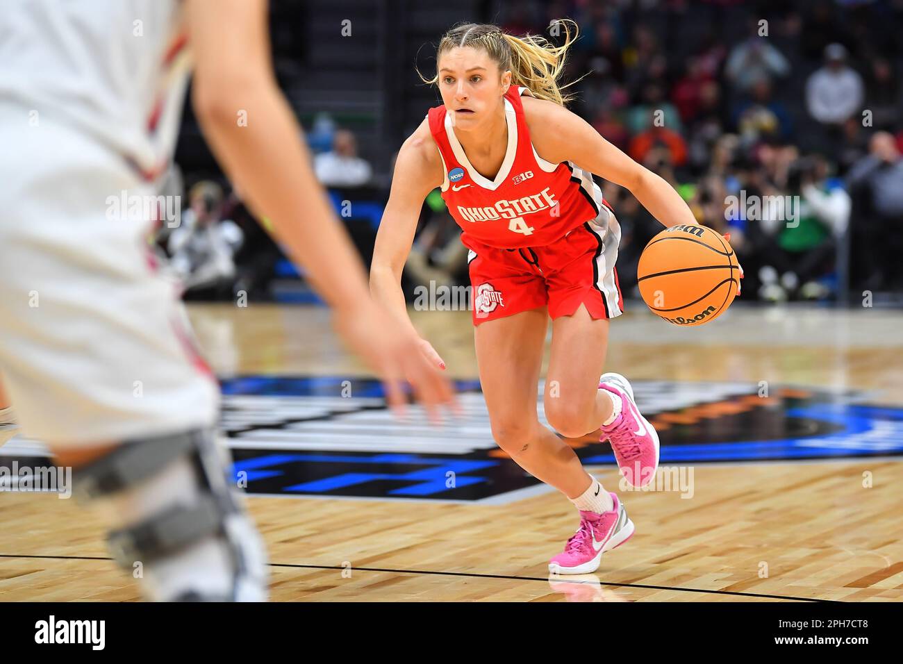 March 25, 2023: Ohio State Buckeyes guard Jacy Sheldon (4) during the ...