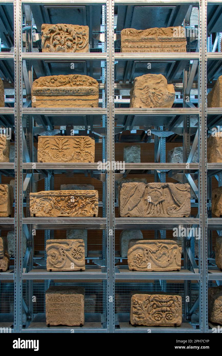 The impressive Lapidary Wall at Narbo Via, the new Roman History Museum ...