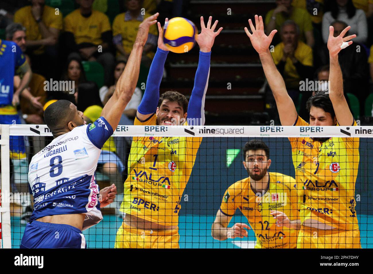 Modena, Italy. 26th Mar, 2023. Ricardo Lucarelli and Mossa de Rezende ...