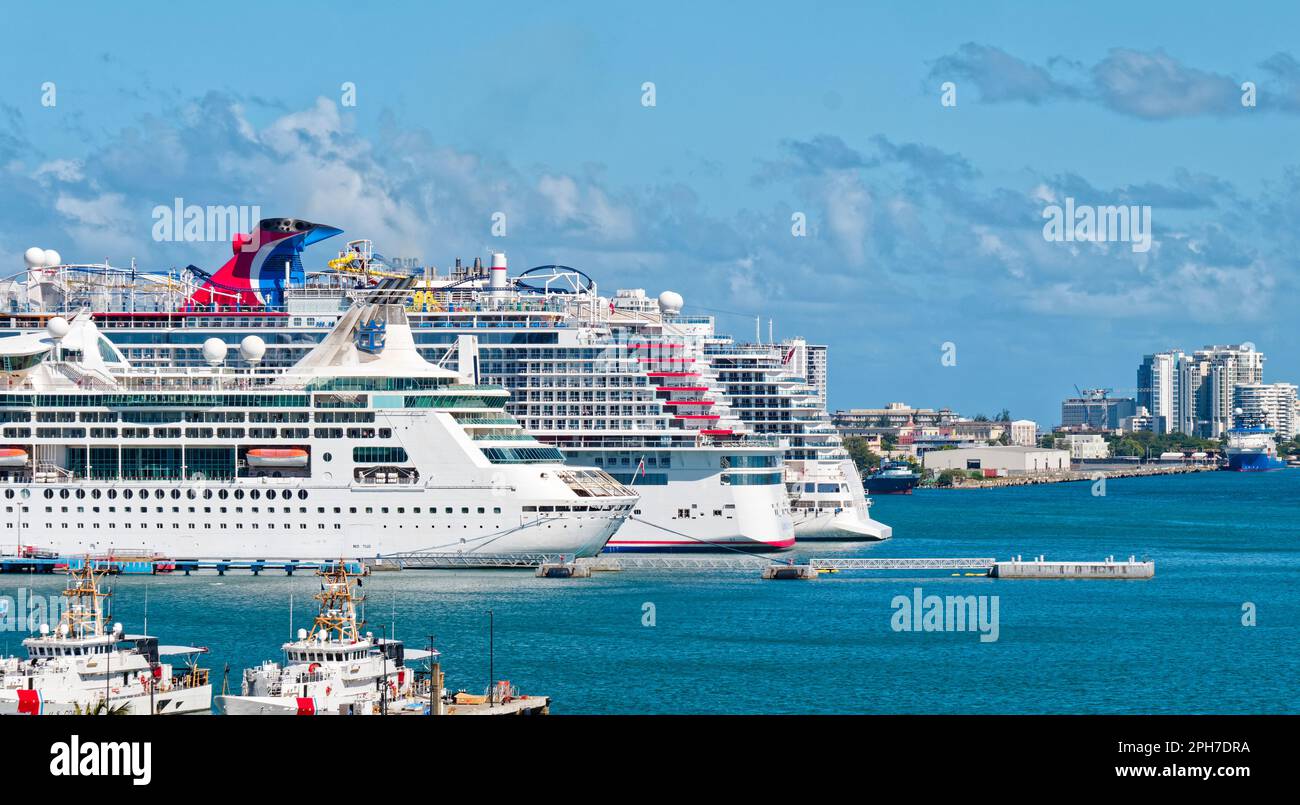 SAN JUAN, PUERTO RICO - February 1, 2023: San Juan serves as a major ...