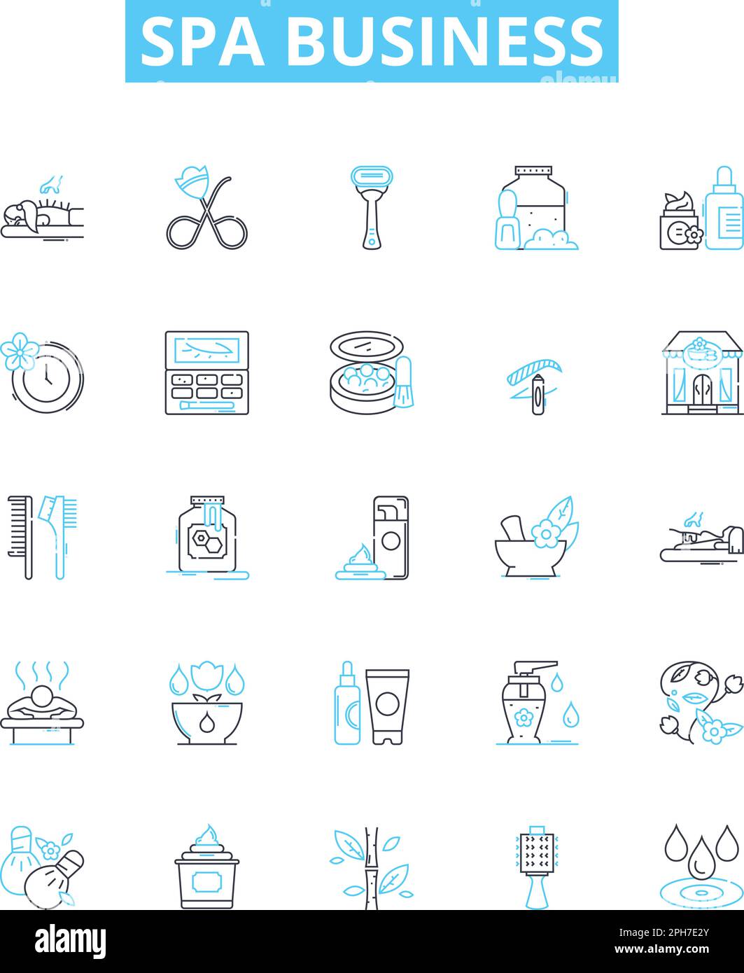 Spa business vector line icons set. Spa, Business, Relaxation, Massage ... Spa business vector line icons set. Spa, Business, Relaxation, Massage ...