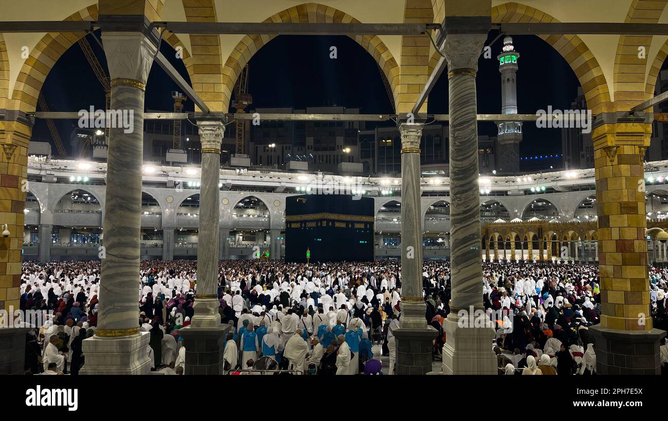 MECCA, SAUDI ARABIA - March 27 2023: The Holy Kaaba, Masjid Al Haram in ...