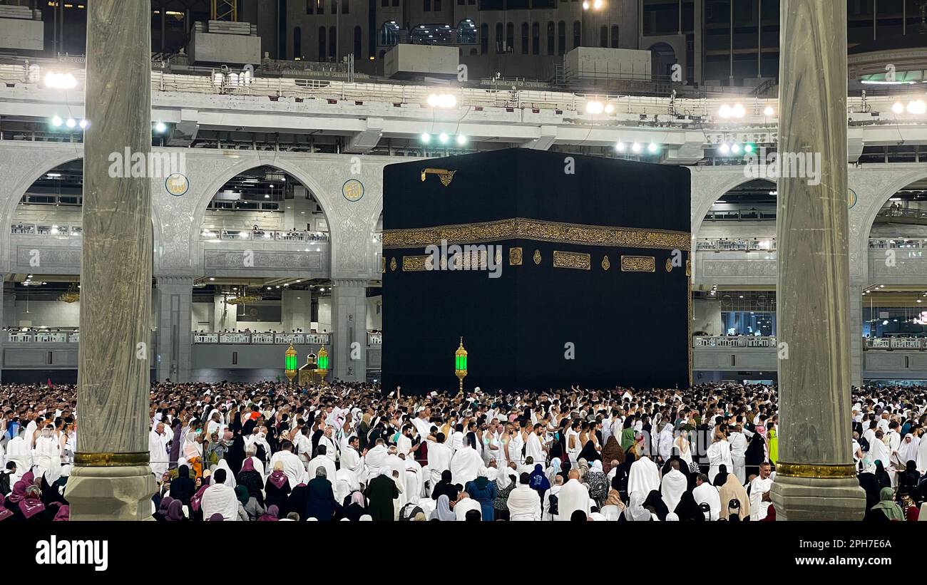 MECCA, SAUDI ARABIA - March 27 2023: The Holy Kaaba, Masjid Al Haram in ...