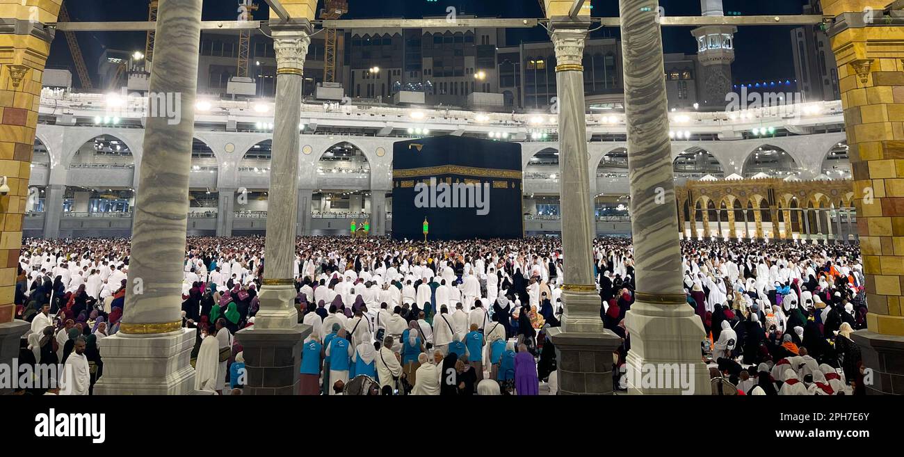 MECCA, SAUDI ARABIA - March 27 2023: The Holy Kaaba, Masjid Al Haram in ...