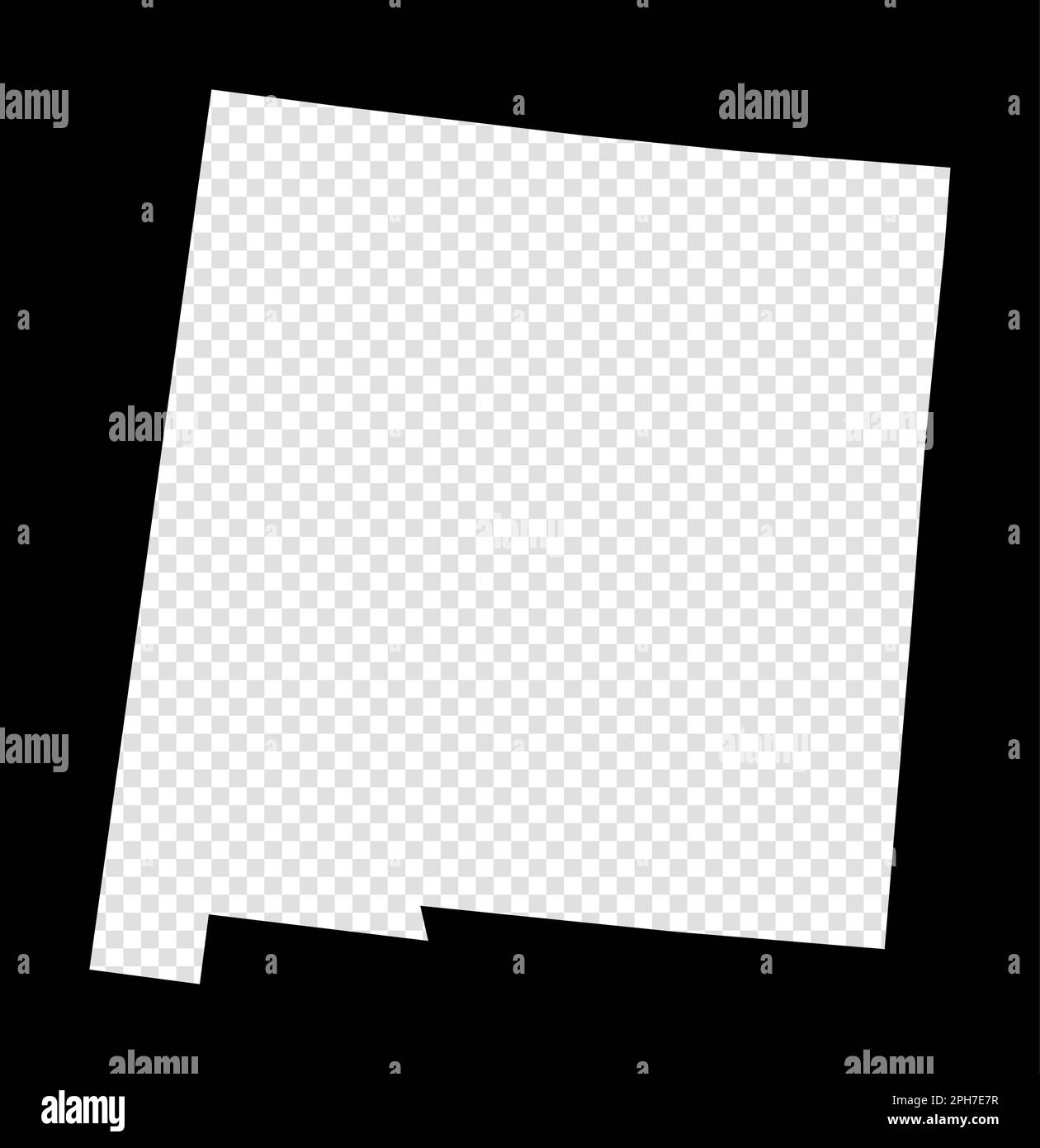 Stencil map of New Mexico. Simple and minimal transparent map of New ...