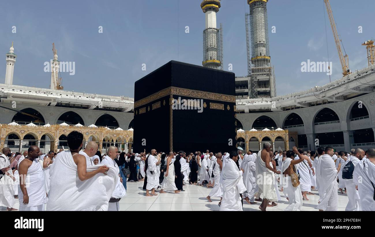 MECCA, SAUDI ARABIA - March 27 2023: The Holy Kaaba, Masjid Al Haram in ...