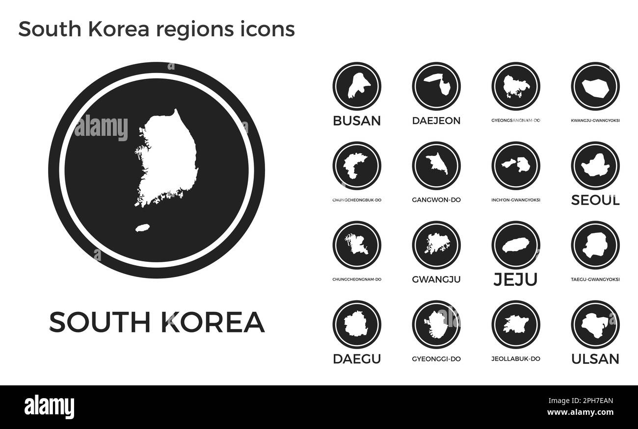Maps of south korea Black and White Stock Photos & Images - Alamy