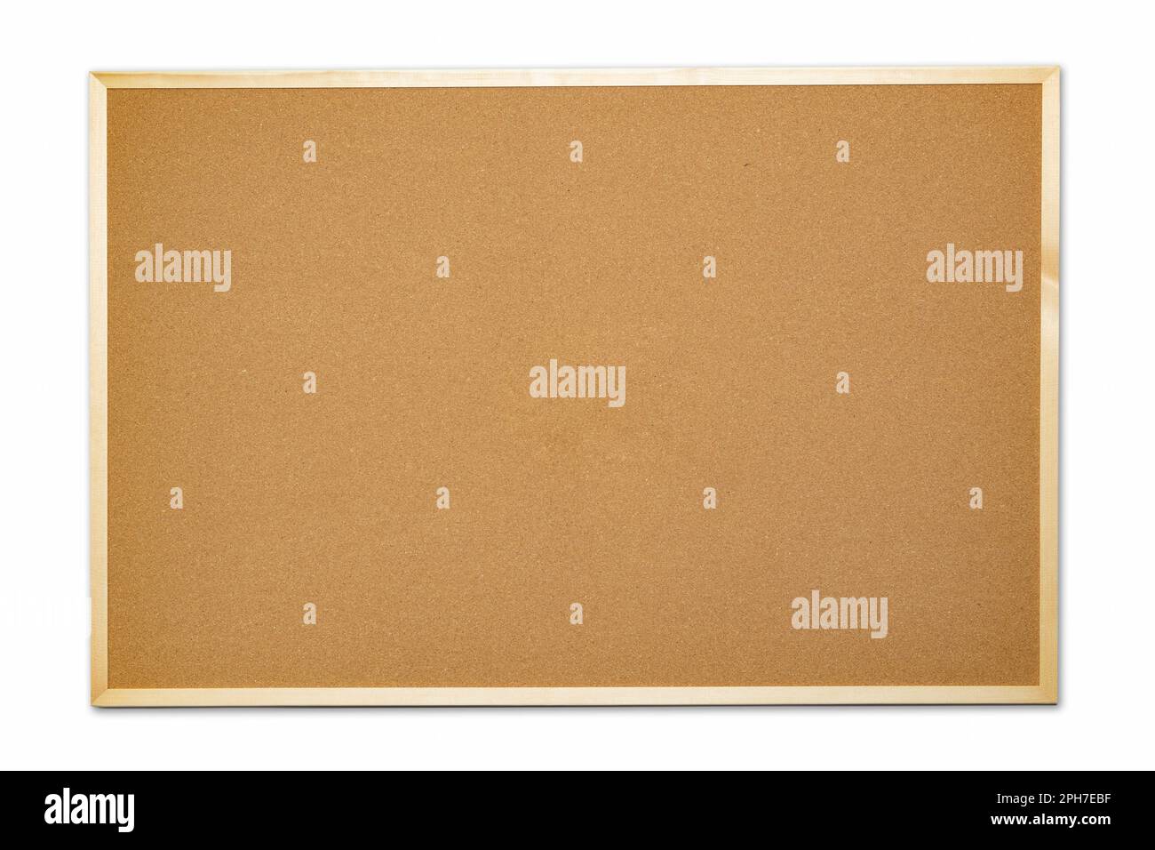 Empty cork board with wooden frame on white background Stock Photo - Alamy