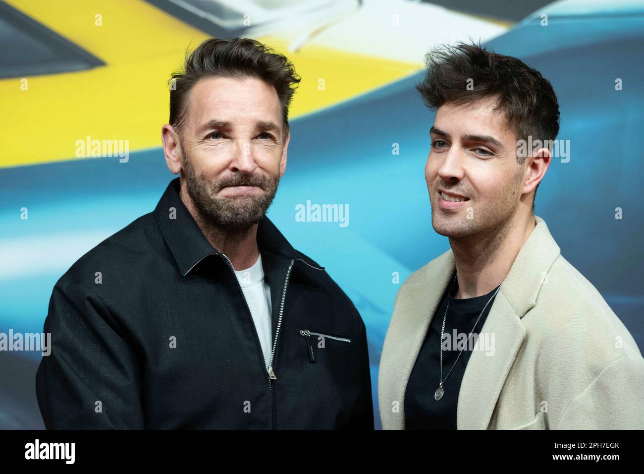 Cologne, Deutschland. 26th Mar, 2023. Mark KELLER, actor, with his son ...
